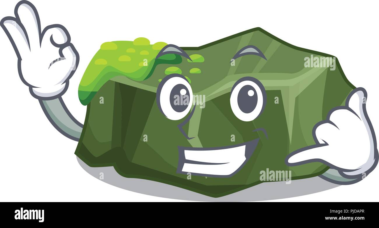 Call me green rock moss isolated on cartoon Stock Vector Image & Art ...