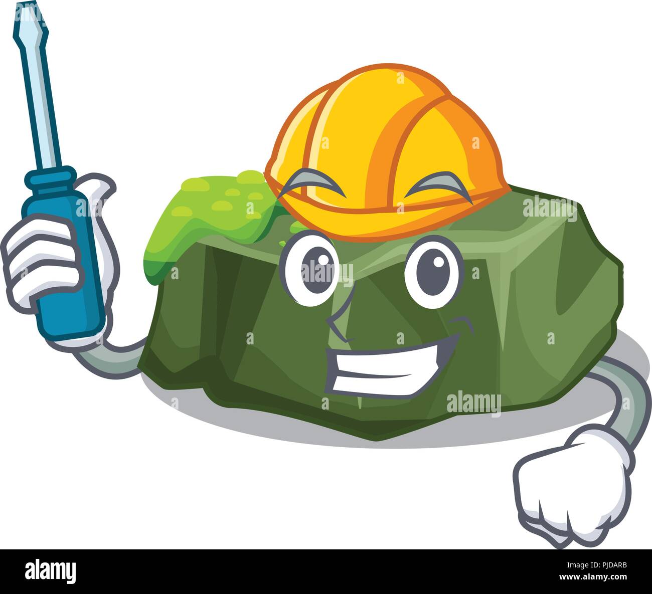 Automotive green rock moss isolated on cartoon Stock Vector Image & Art ...