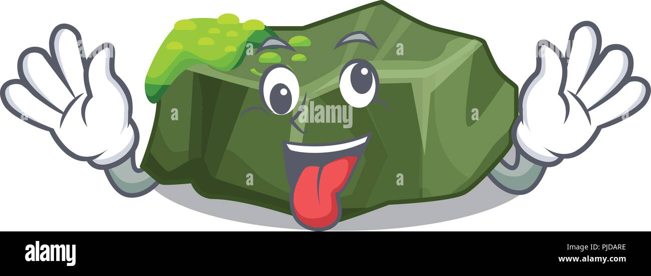 Crazy green rock moss isolated on cartoon Stock Vector Image & Art - Alamy
