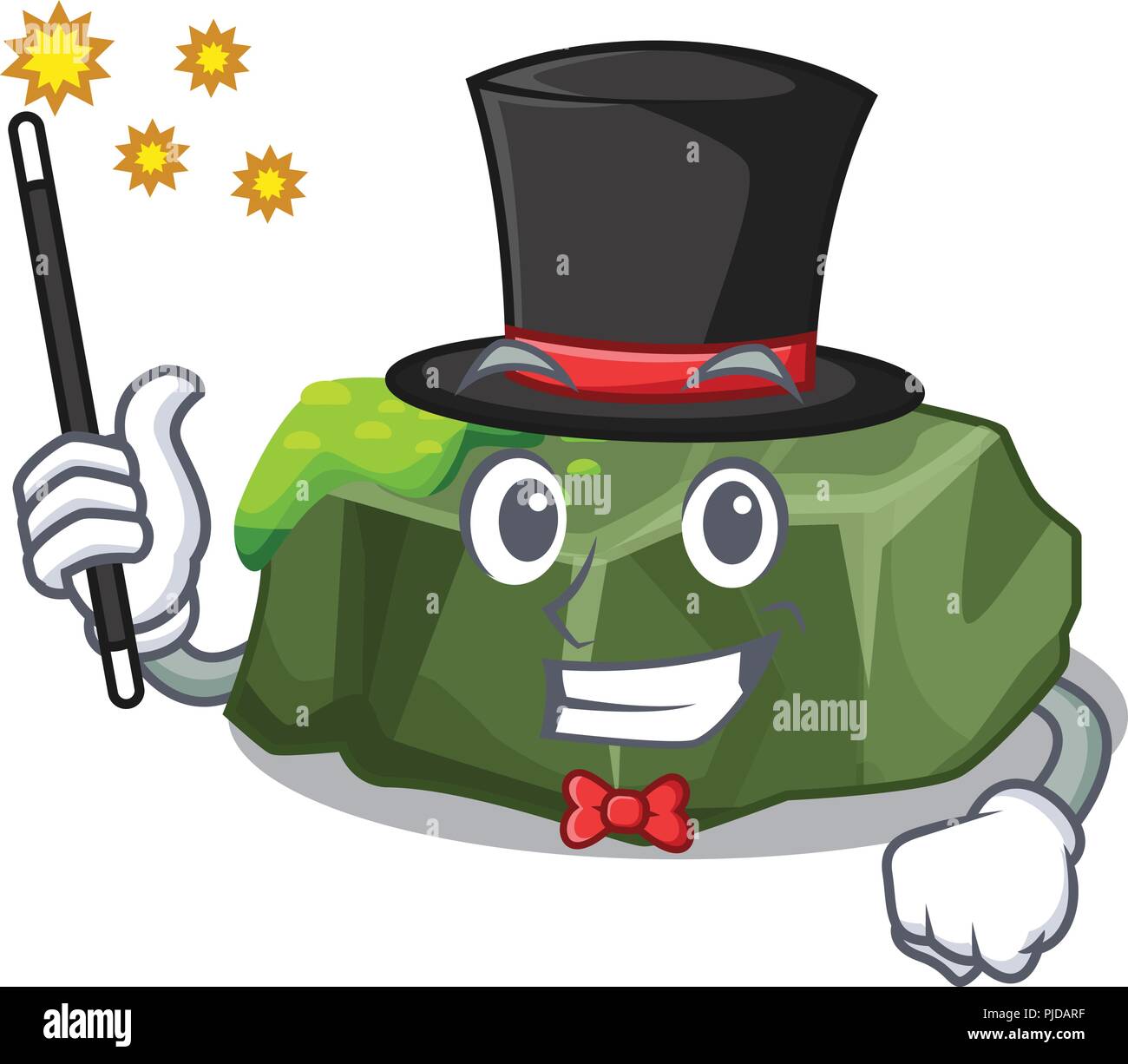 Magician green rock moss isolated on cartoon Stock Vector Image & Art ...