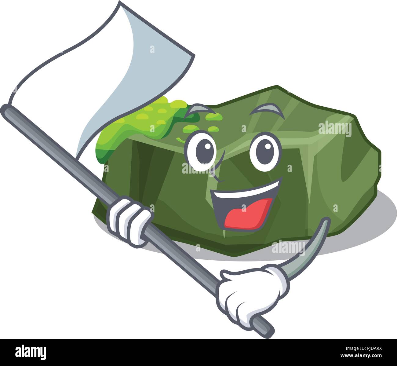 With flag green rock moss isolated on cartoon Stock Vector Image & Art ...