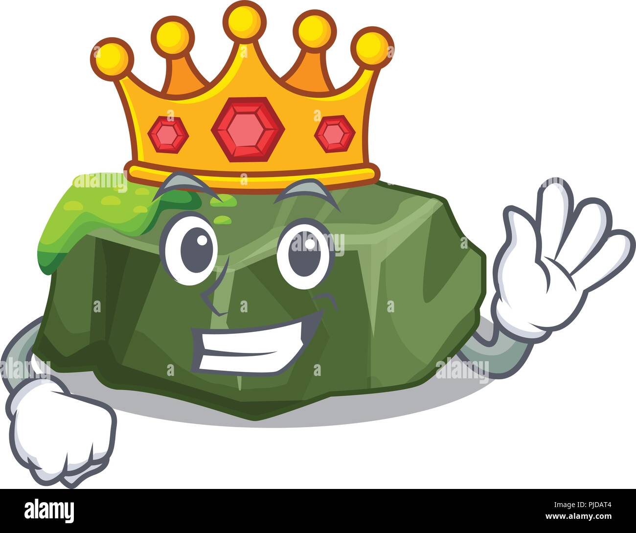 King green rock moss isolated on cartoon Stock Vector Image & Art - Alamy