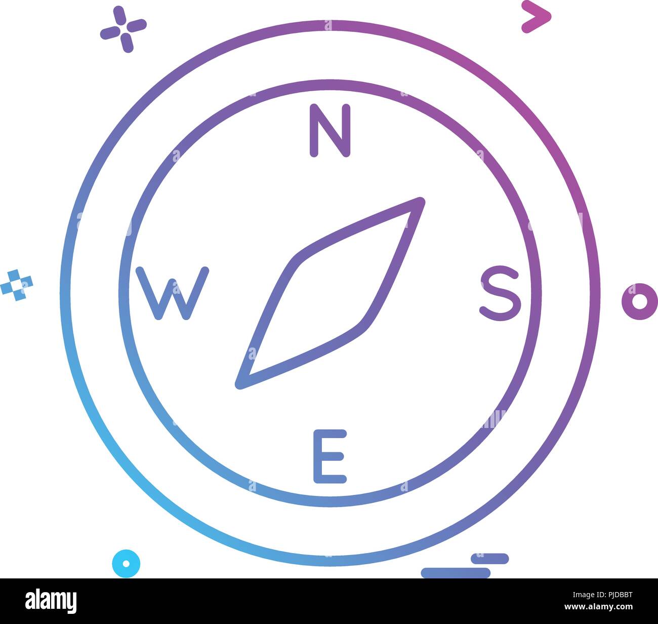 Compass icon design vector Stock Vector Image & Art - Alamy