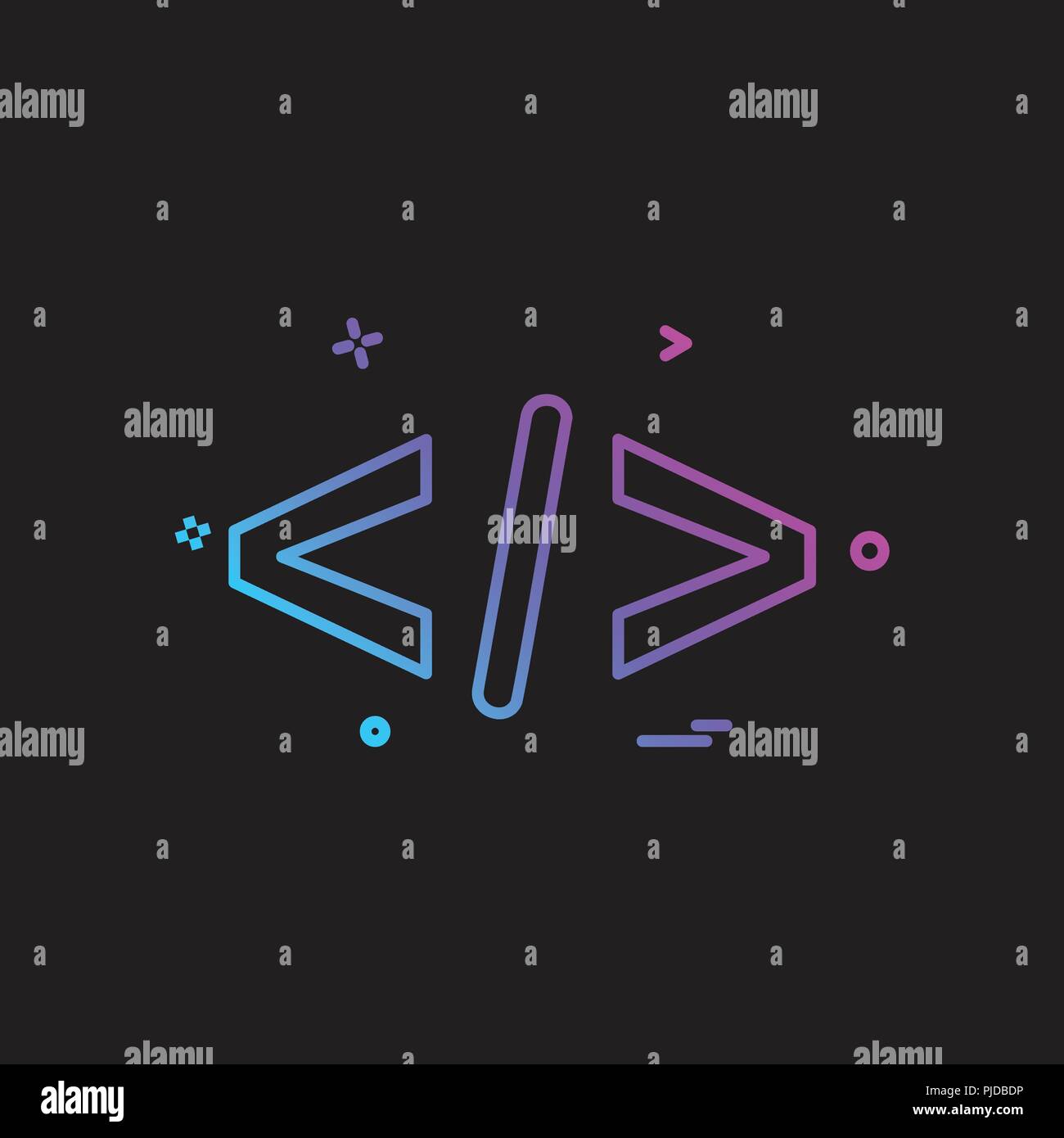 Code icon design vector Stock Vector Image & Art - Alamy