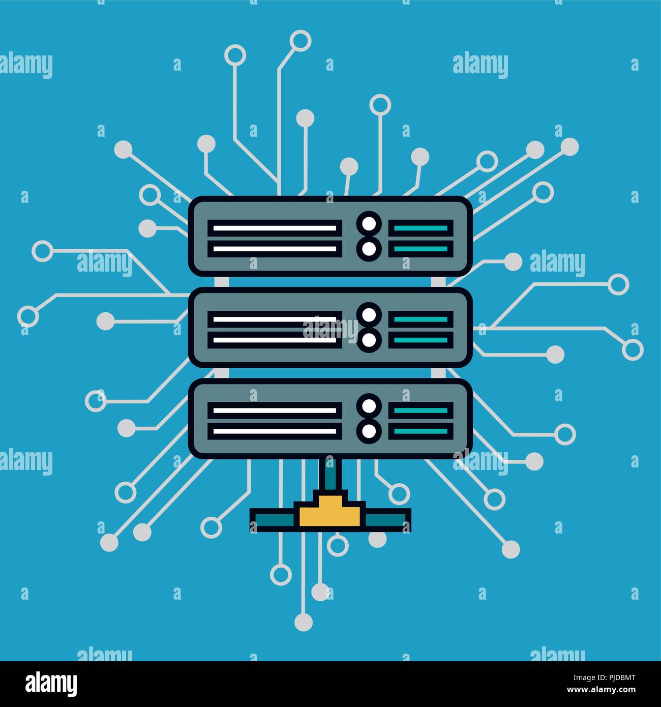 Data center and floor Stock Vector Images - Alamy