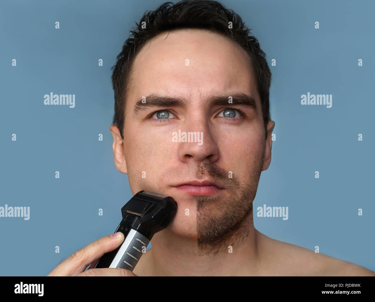 Portrait man bearded shaved hi-res stock photography and images - Alamy