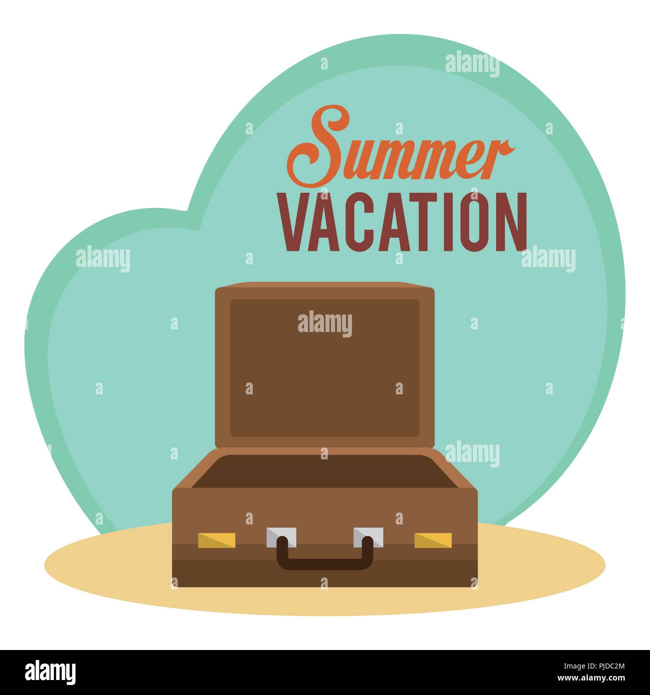 summer vacations with suitcase vector illustration design Stock Vector ...