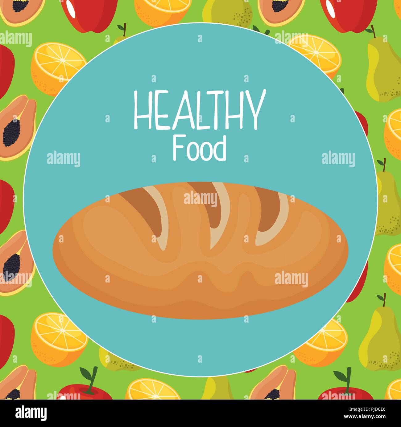 delicious bread healthy food vector illustration design Stock Vector ...