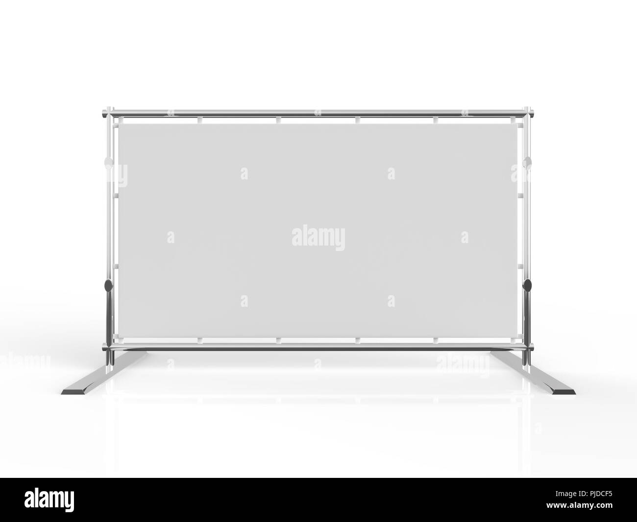 Backdrop Stand For Banners isolated on white background . 3d ...