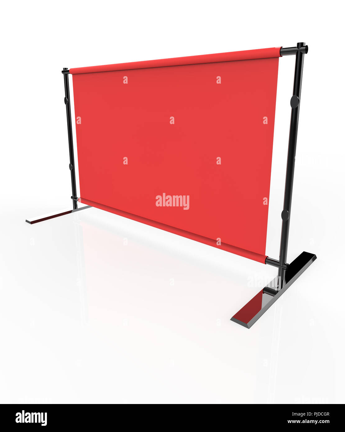 Backdrop Stand For Banners isolated on white background . 3d ...
