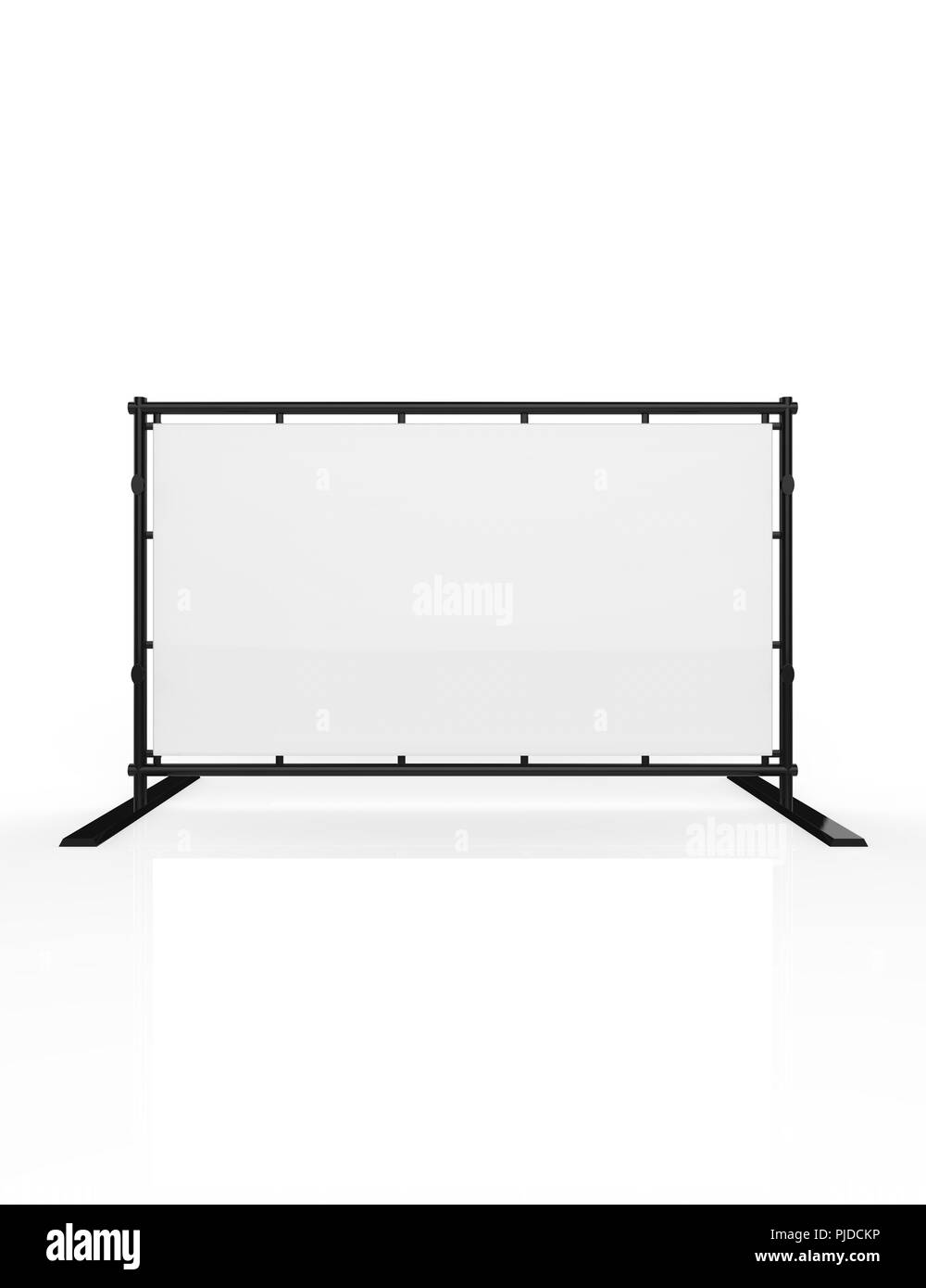 Backdrop Stand For Banners isolated on white background . 3d ...