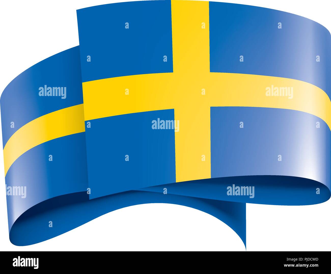Sweden flag, vector illustration on a white background Stock Vector ...