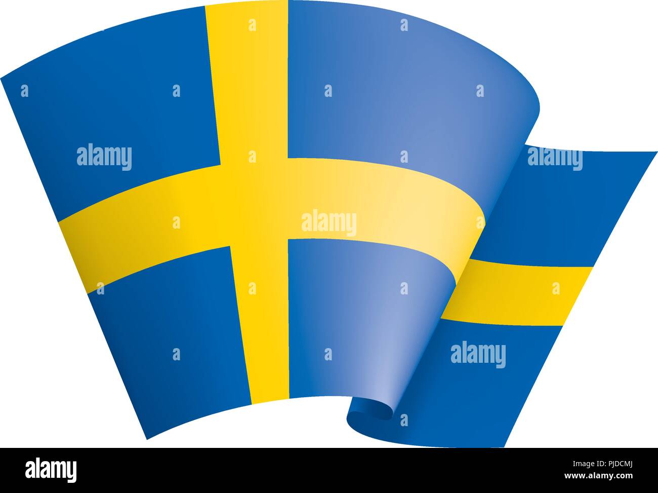 Sweden flag, vector illustration on a white background Stock Vector ...
