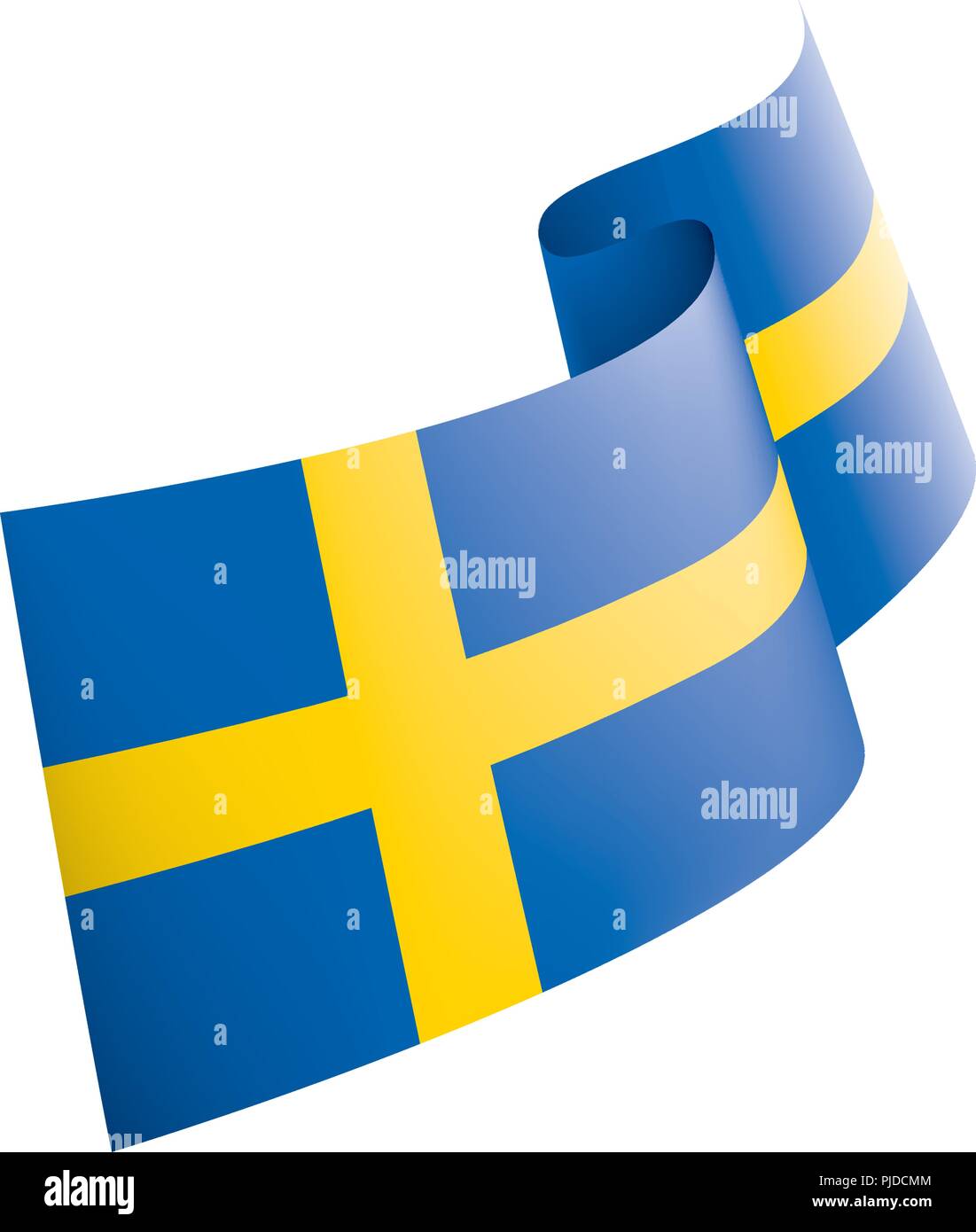 Sweden flag, vector illustration on a white background Stock Vector ...