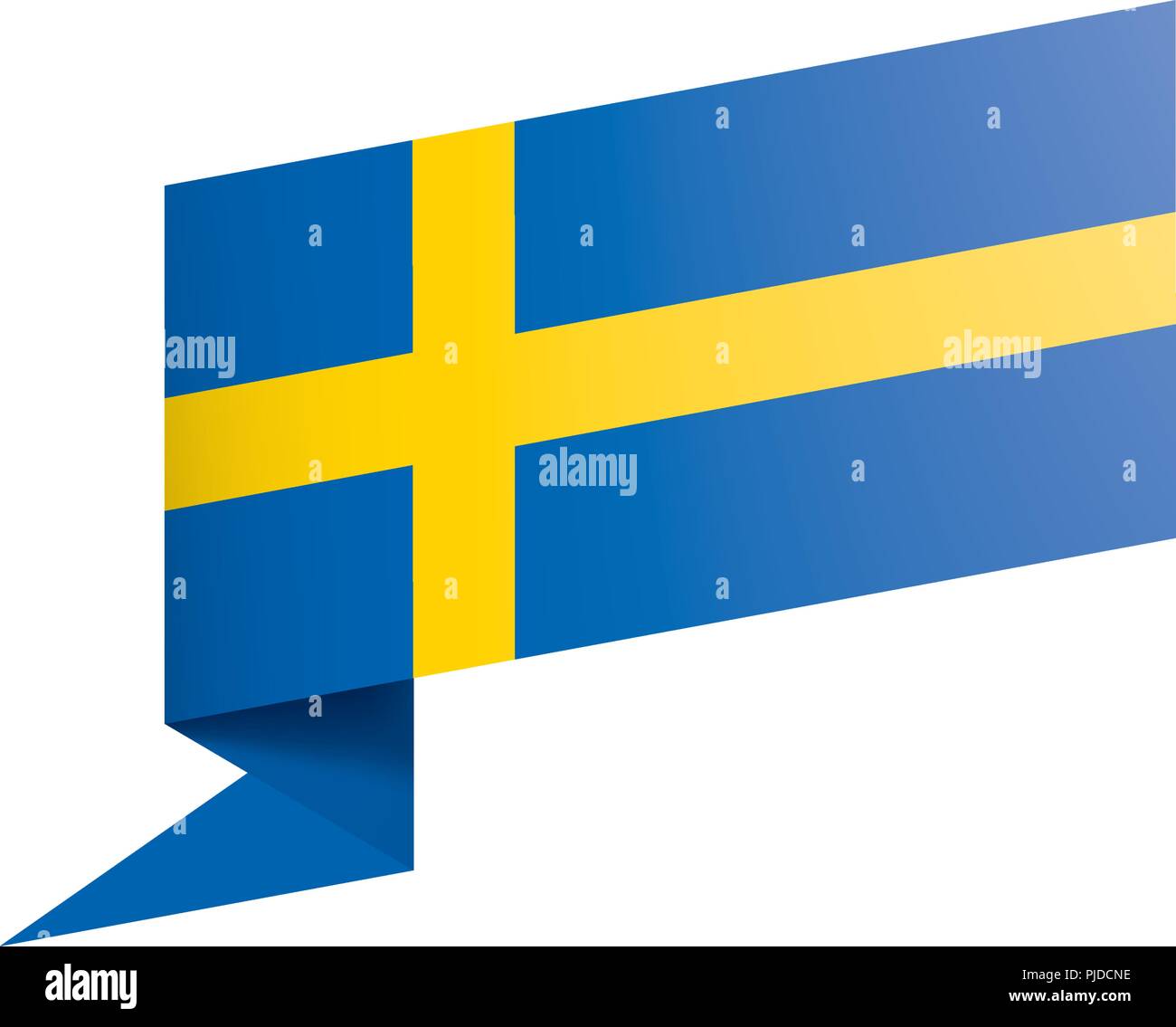 Sweden flag, vector illustration on a white background Stock Vector ...