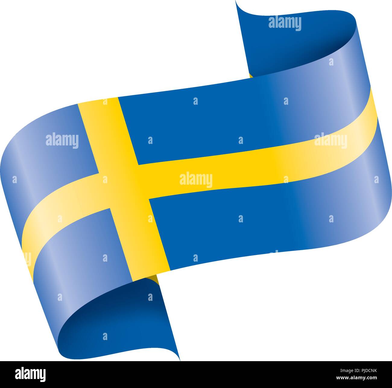 Sweden flag, vector illustration on a white background Stock Vector ...