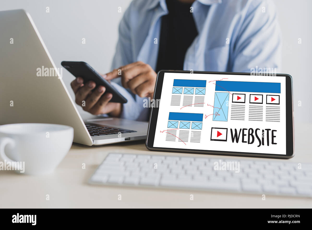 Web Design layout sketch drawing Software Media WWW and Graphic Layout ...