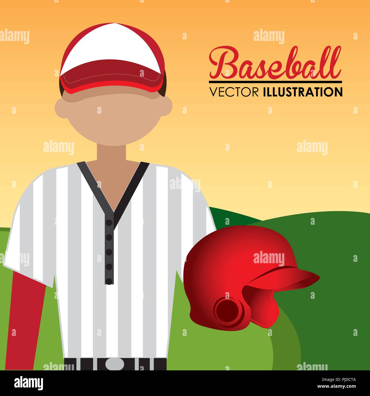 baseball sport player character Stock Vector Image & Art - Alamy