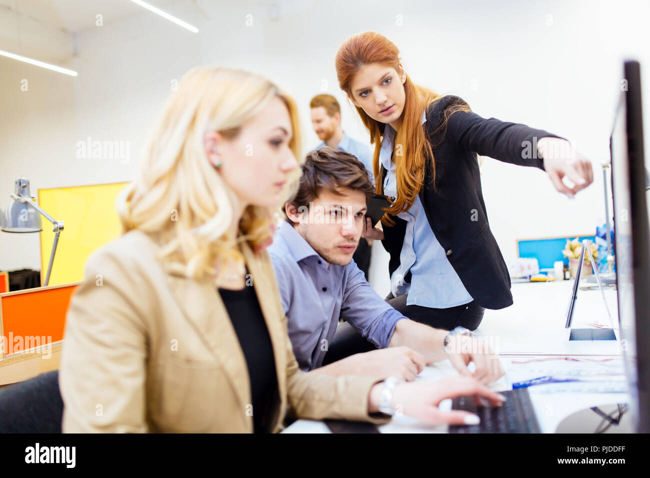 Creative female team office hi-res stock photography and images - Alamy