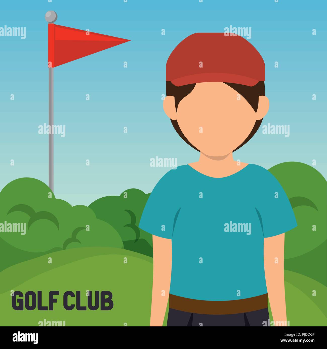 Golfer profile Stock Vector Images - Alamy