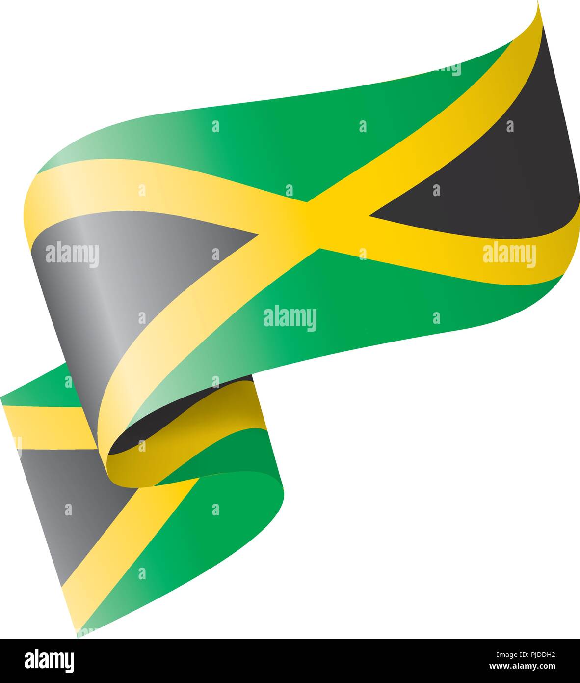 Jamaica flag, vector illustration on a white background Stock Vector ...