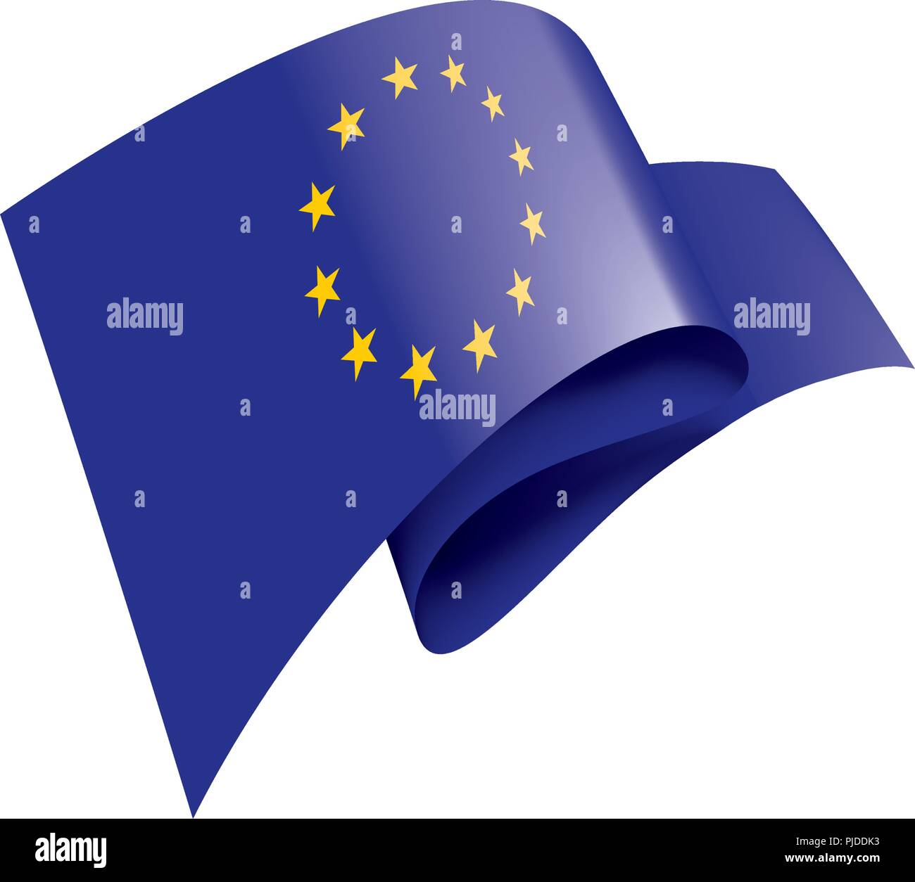 European union flag, vector illustration on a white background Stock ...