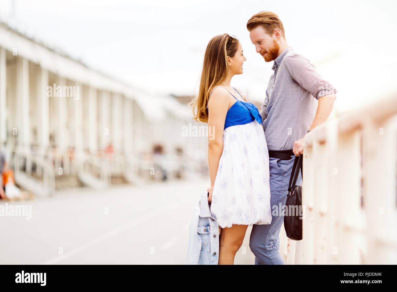 Beautiful couple's romance Stock Photo - Alamy
