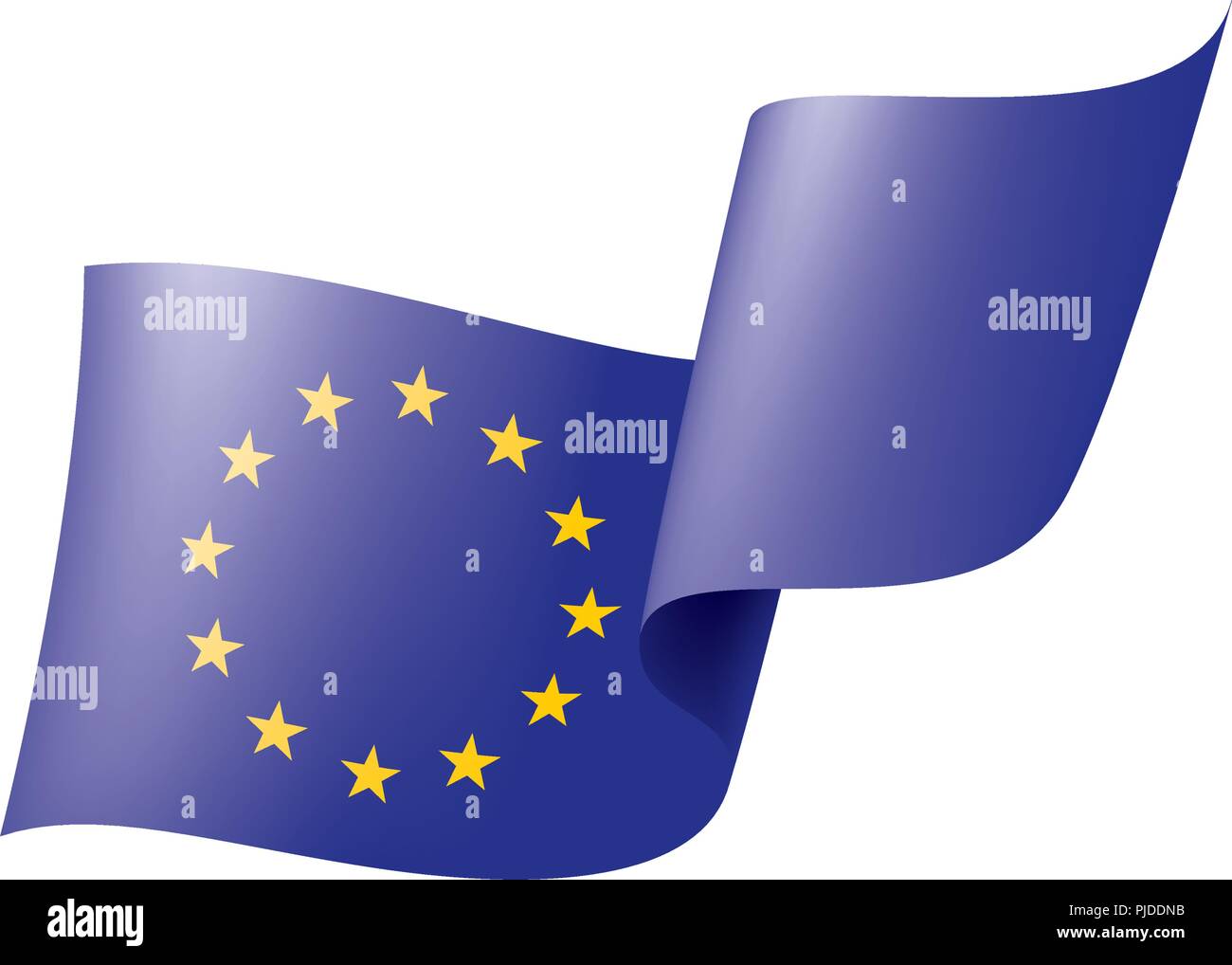 European union flag, vector illustration on a white background Stock ...