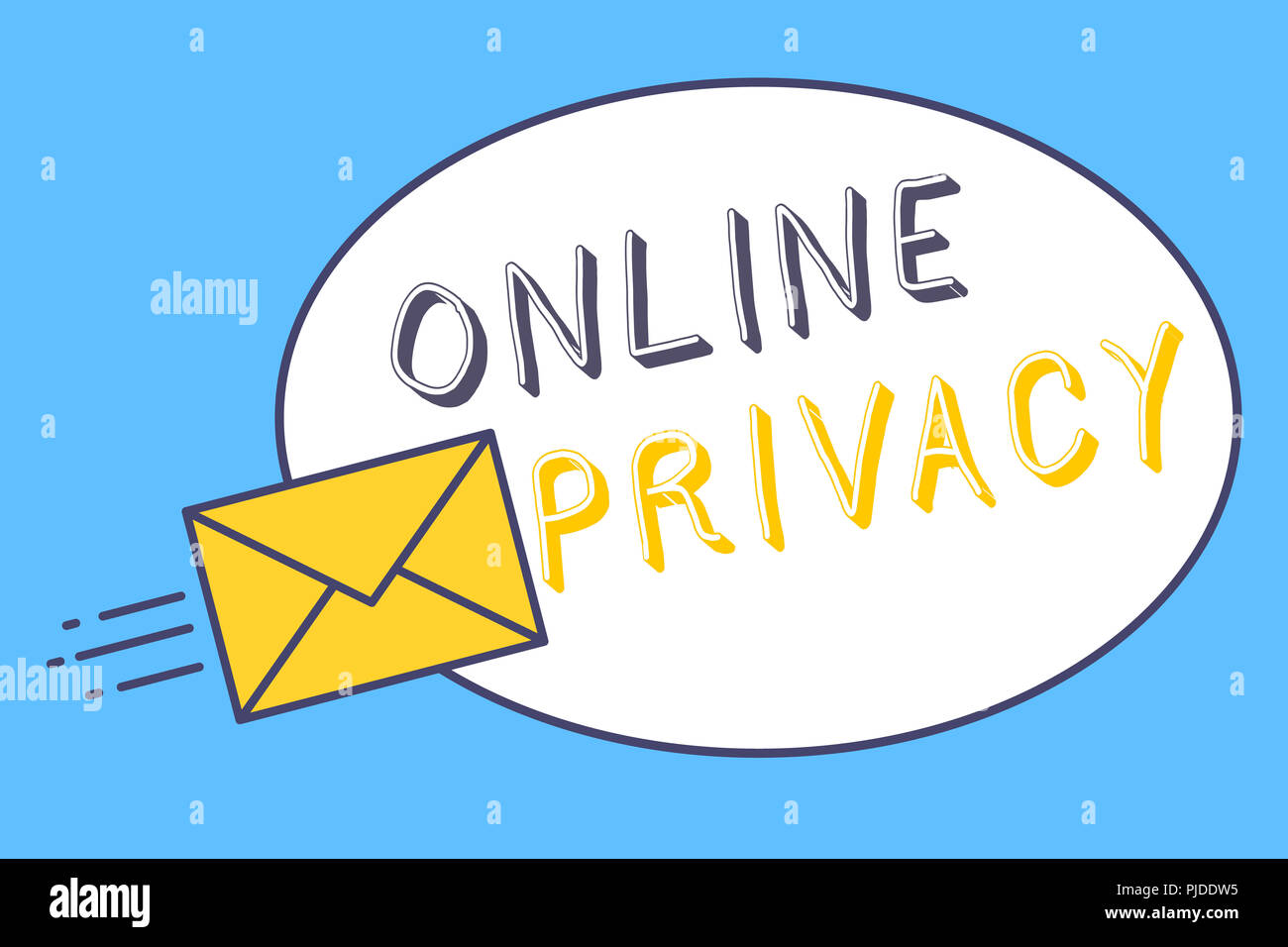 Handwriting Text Online Privacy Concept Meaning Security Level Of Personal Data Published Via