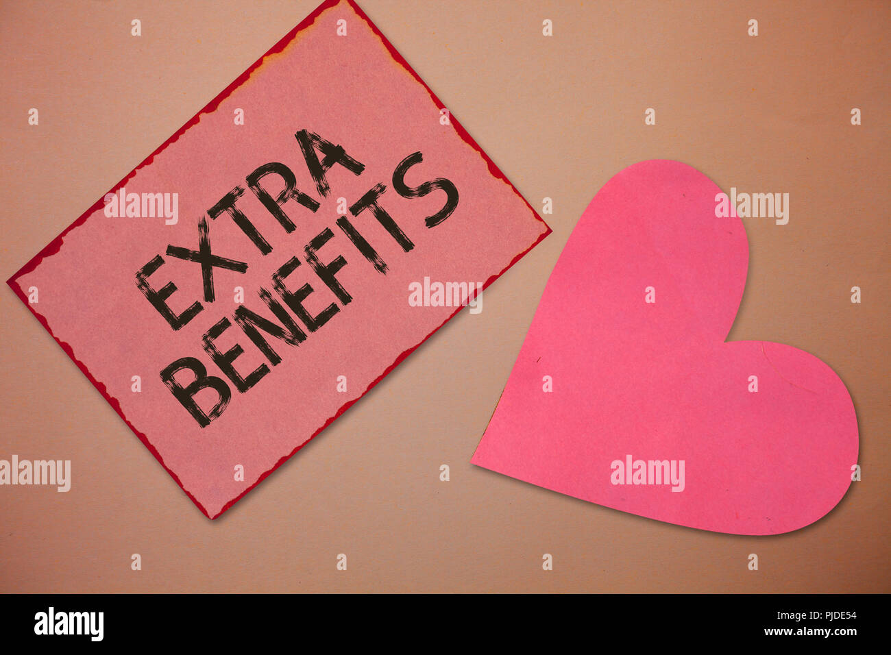 Conceptual hand writing showing Extra Benefits. Business photo text ...