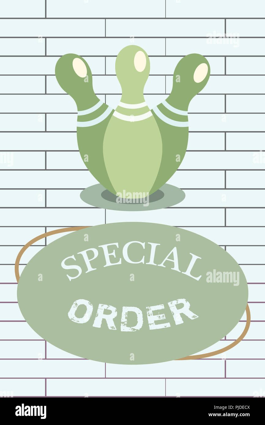 Handwriting text writing Special Order. Concept meaning Specific Item ...