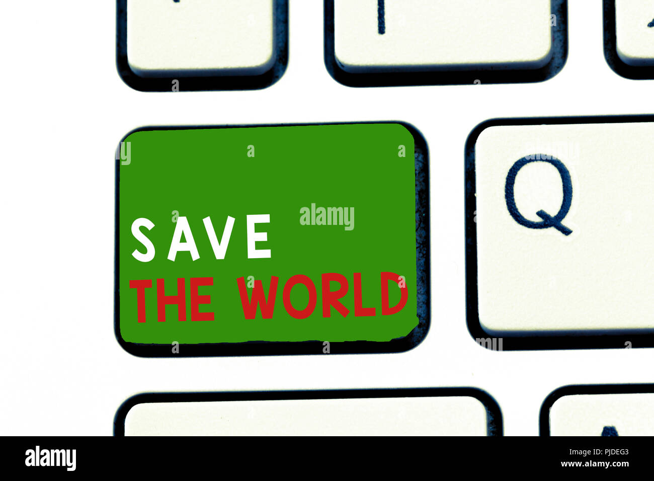 Text sign showing Save The World. Conceptual photo Protect the ...