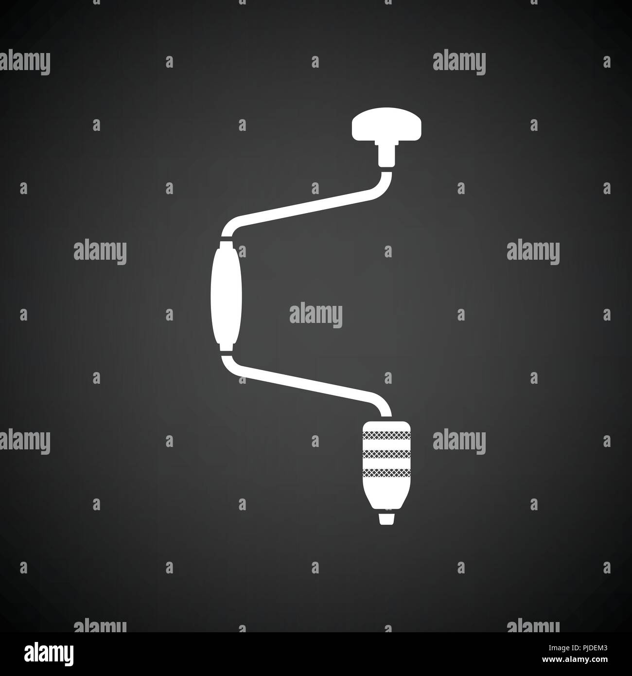 Auger icon. Black background with white. Vector illustration Stock ...