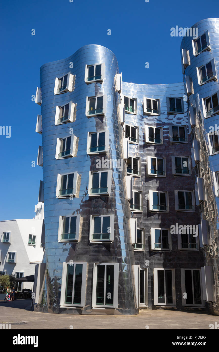 The Gehry Buildings Duesseldorf, North Rhine-Westphalia, Germany Stock ...