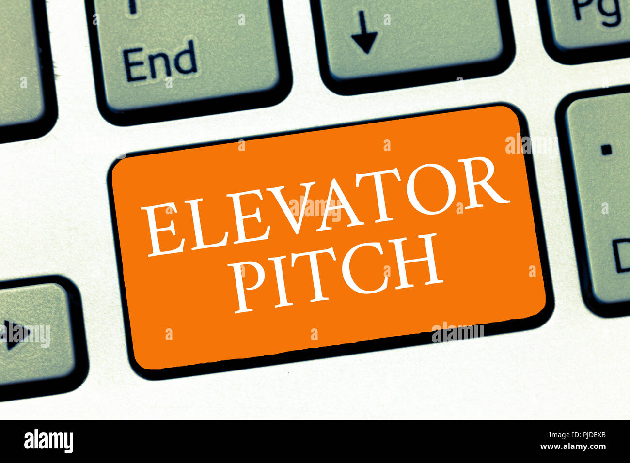 Conceptual hand writing showing Elevator Pitch. Business photo text A ...