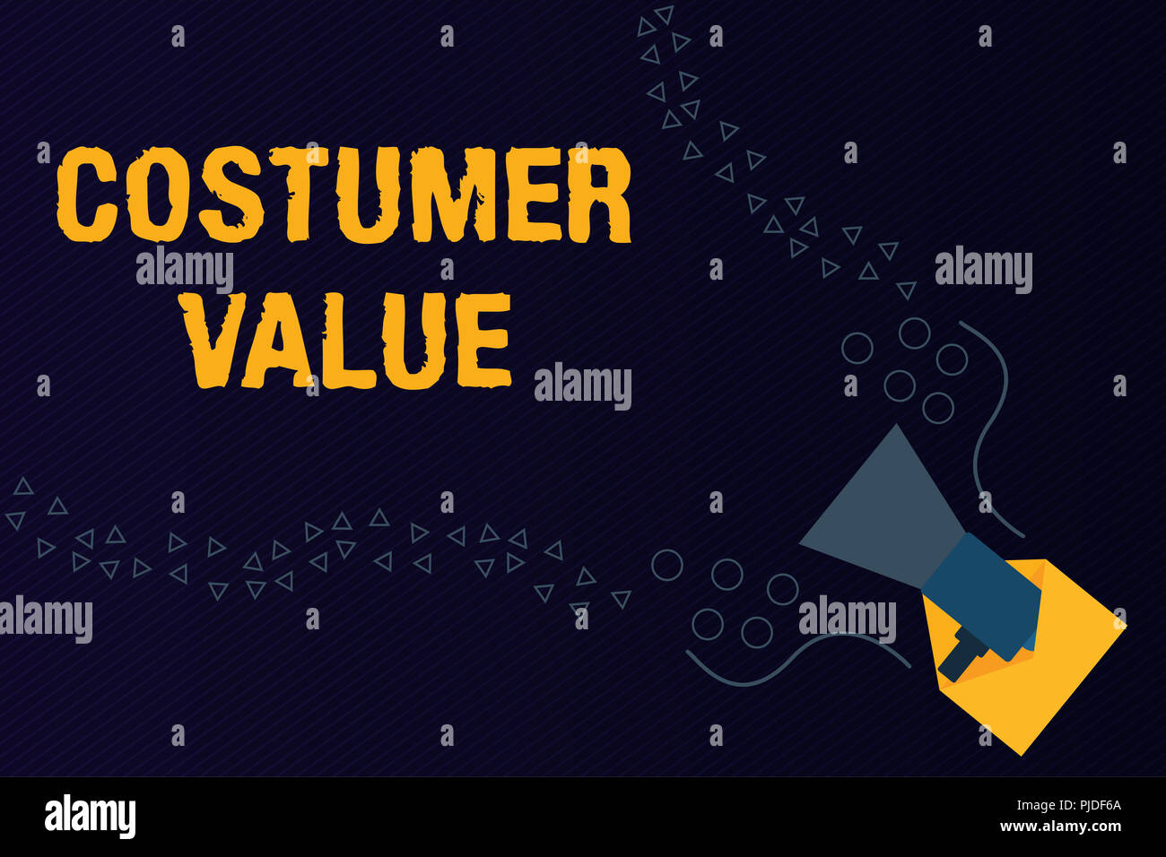 Text sign showing Costumer Value. Conceptual photo Amount of benefits ...