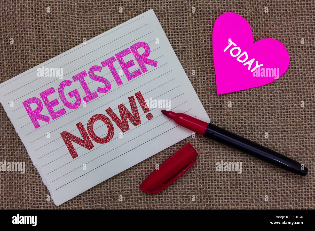 Handwriting text writing Register Now. Concept meaning Name in an ...