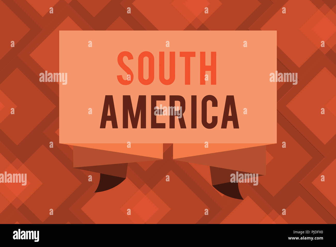 Conceptual hand writing showing South America. Business photo text ...