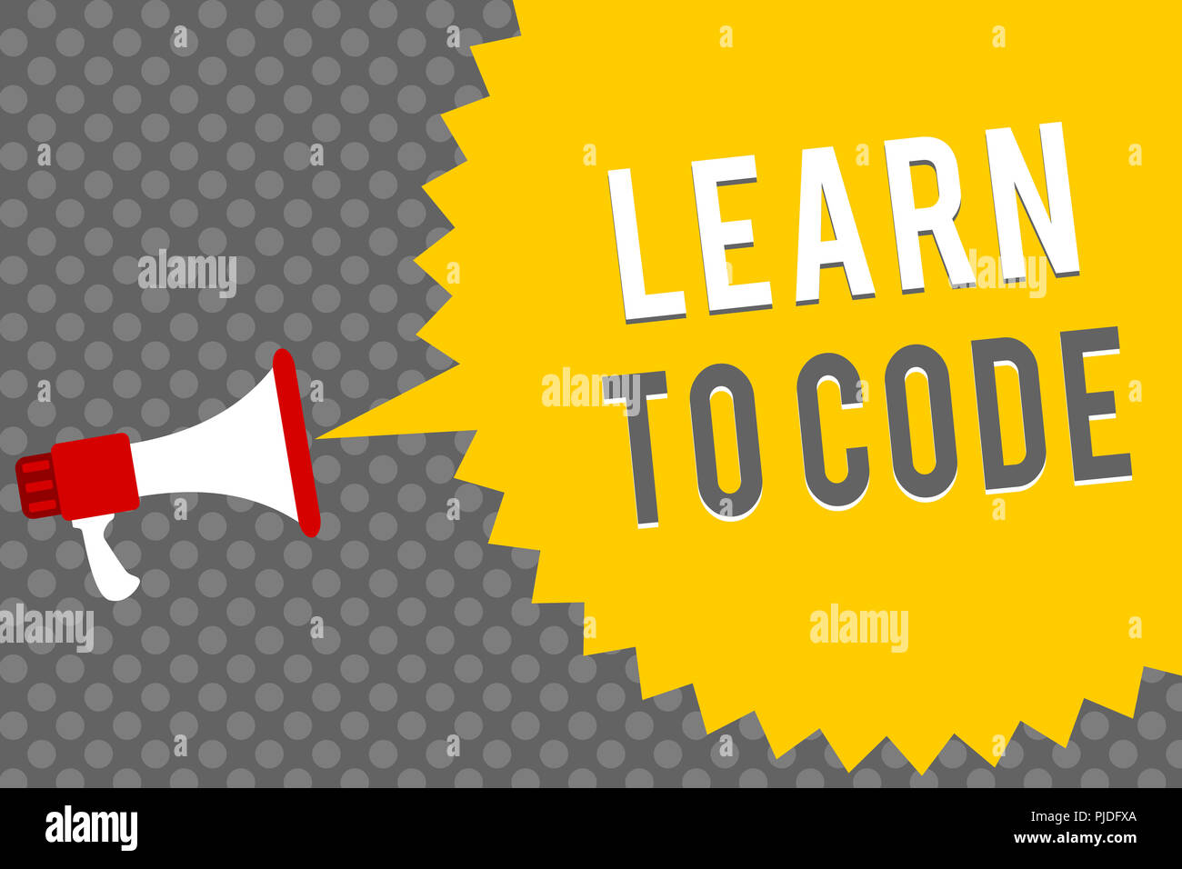 Handwriting text writing Learn To Code. Concept meaning Learn to write ...