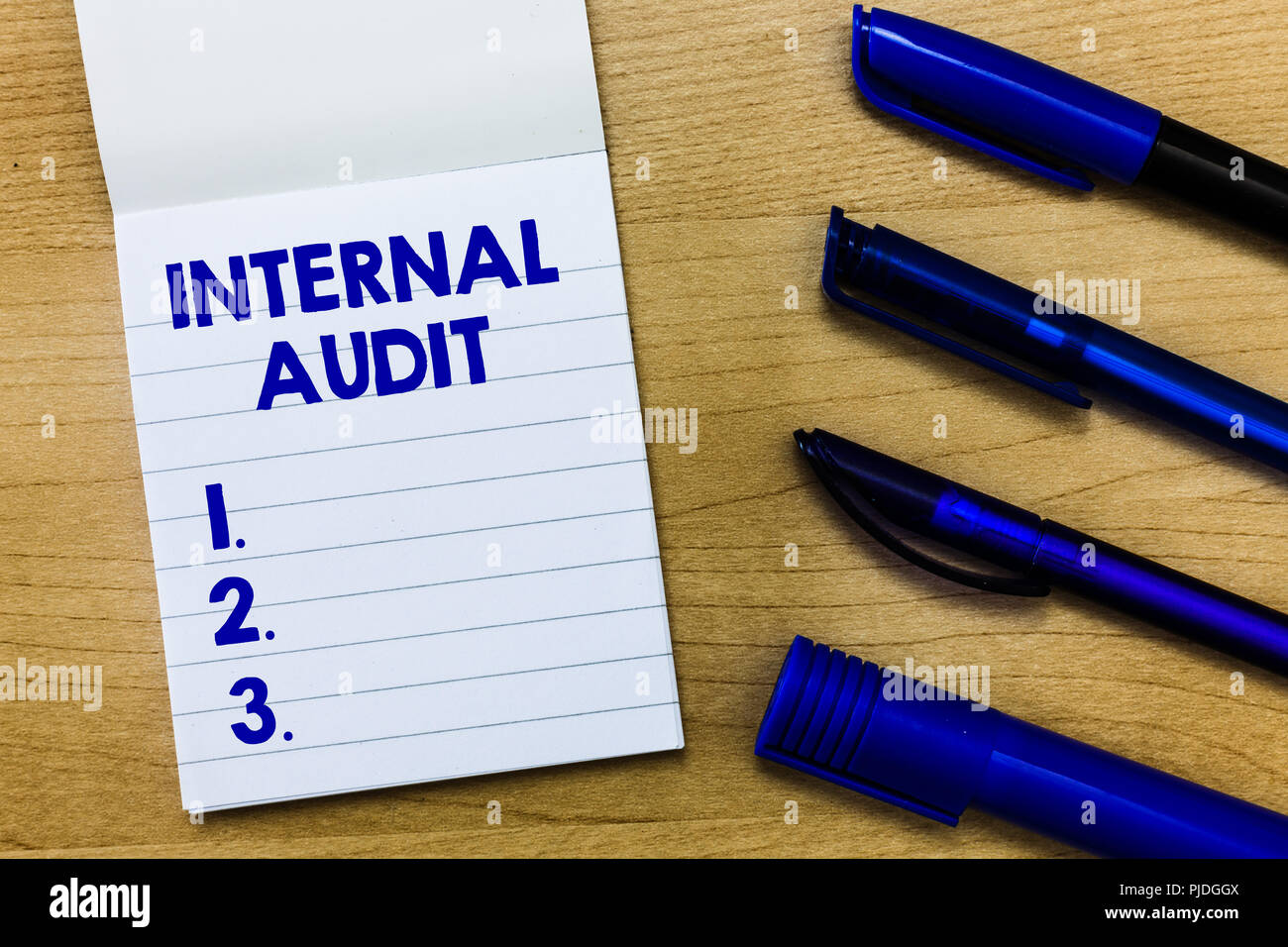 Writing note showing Internal Audit. Business photo showcasing ...
