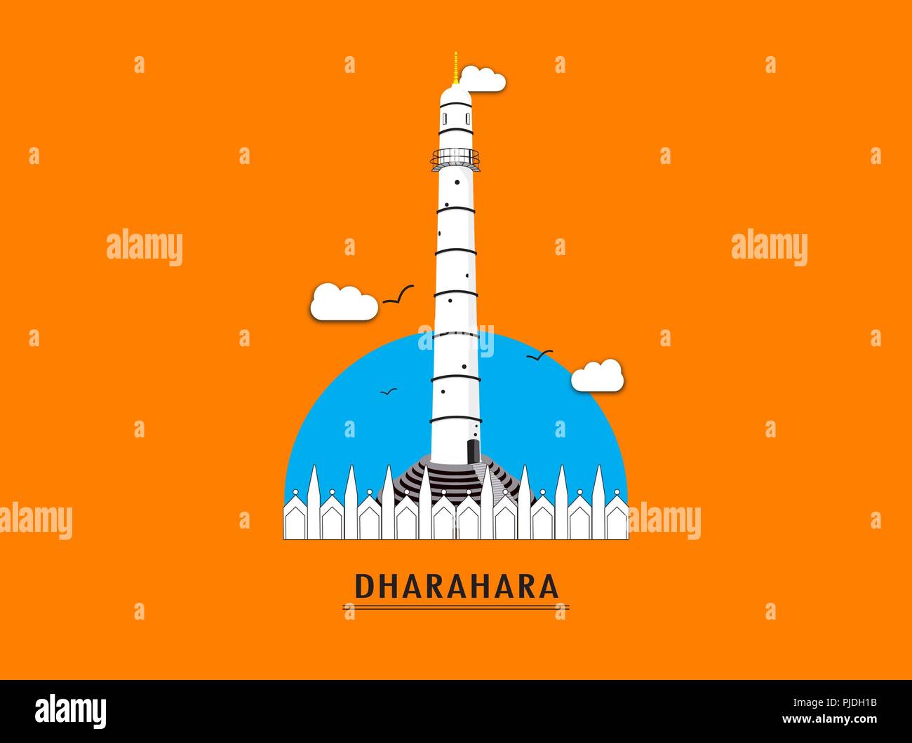 Dharahar was a nine-storey, 61.88-metre-tall (203.0 ft) tower at the ...