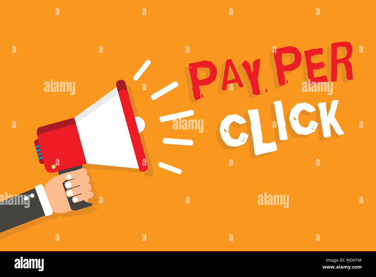 Conceptual hand writing showing Pay Per Click. Business photo ...