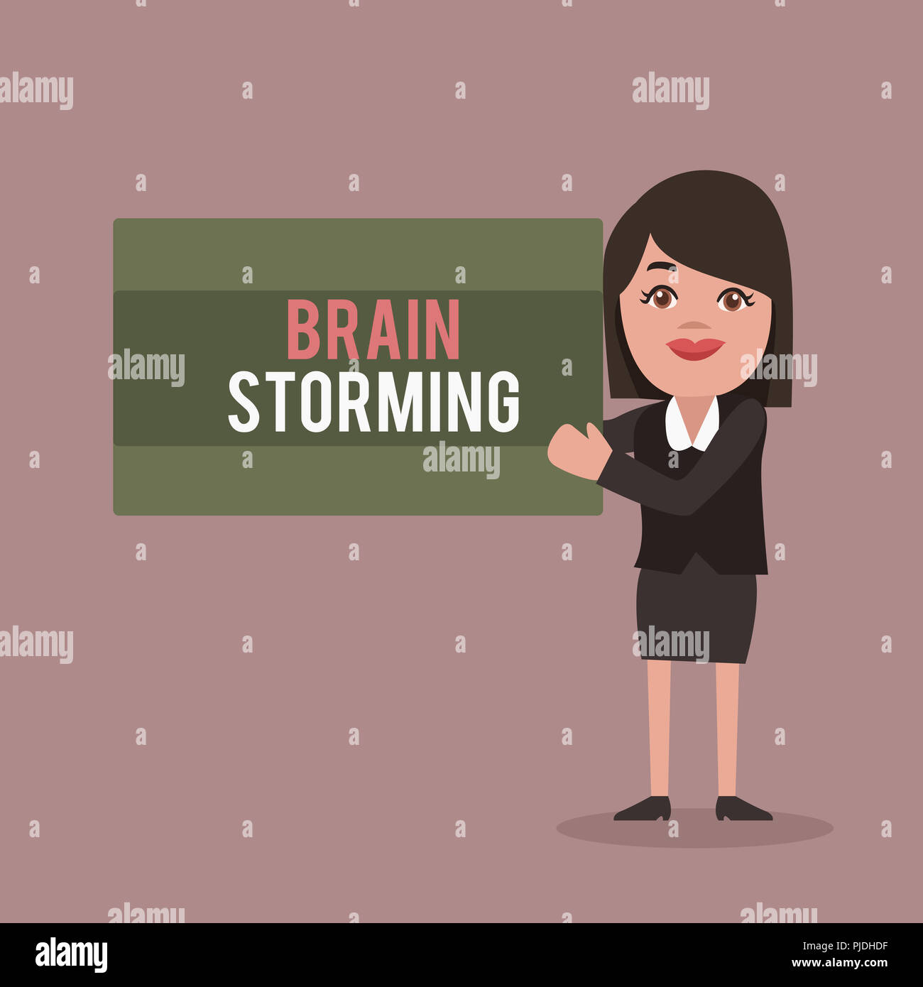 Conceptual hand writing showing Brain Storming. Business photo ...