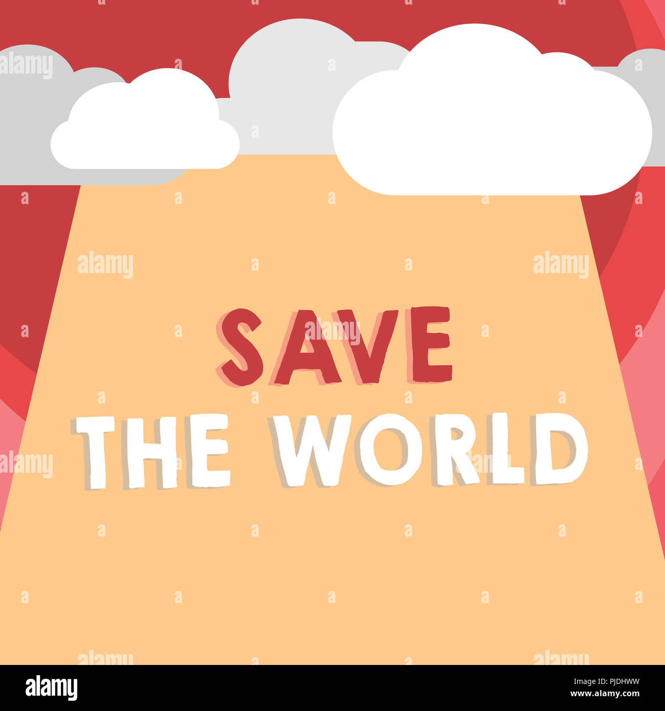 Handwriting text writing Save The World. Concept meaning Protect the ...
