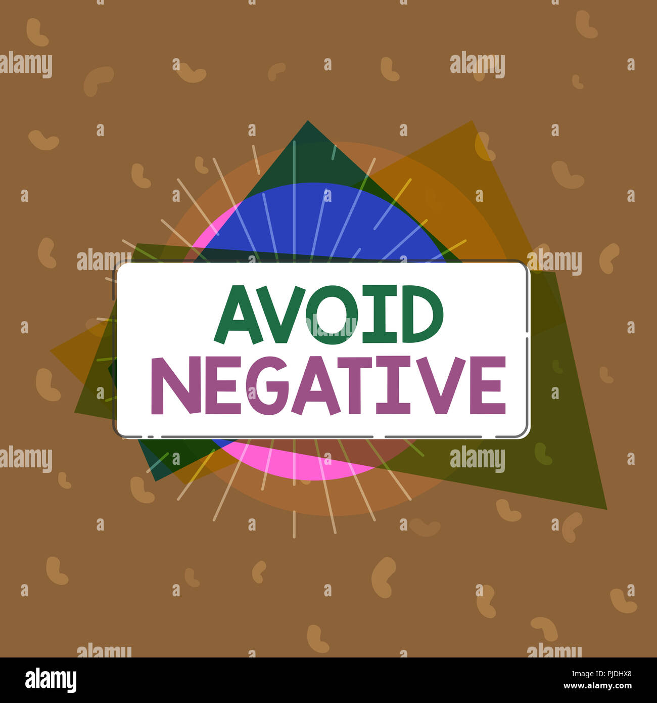Conceptual hand writing showing Avoid Negative. Business photo text ...