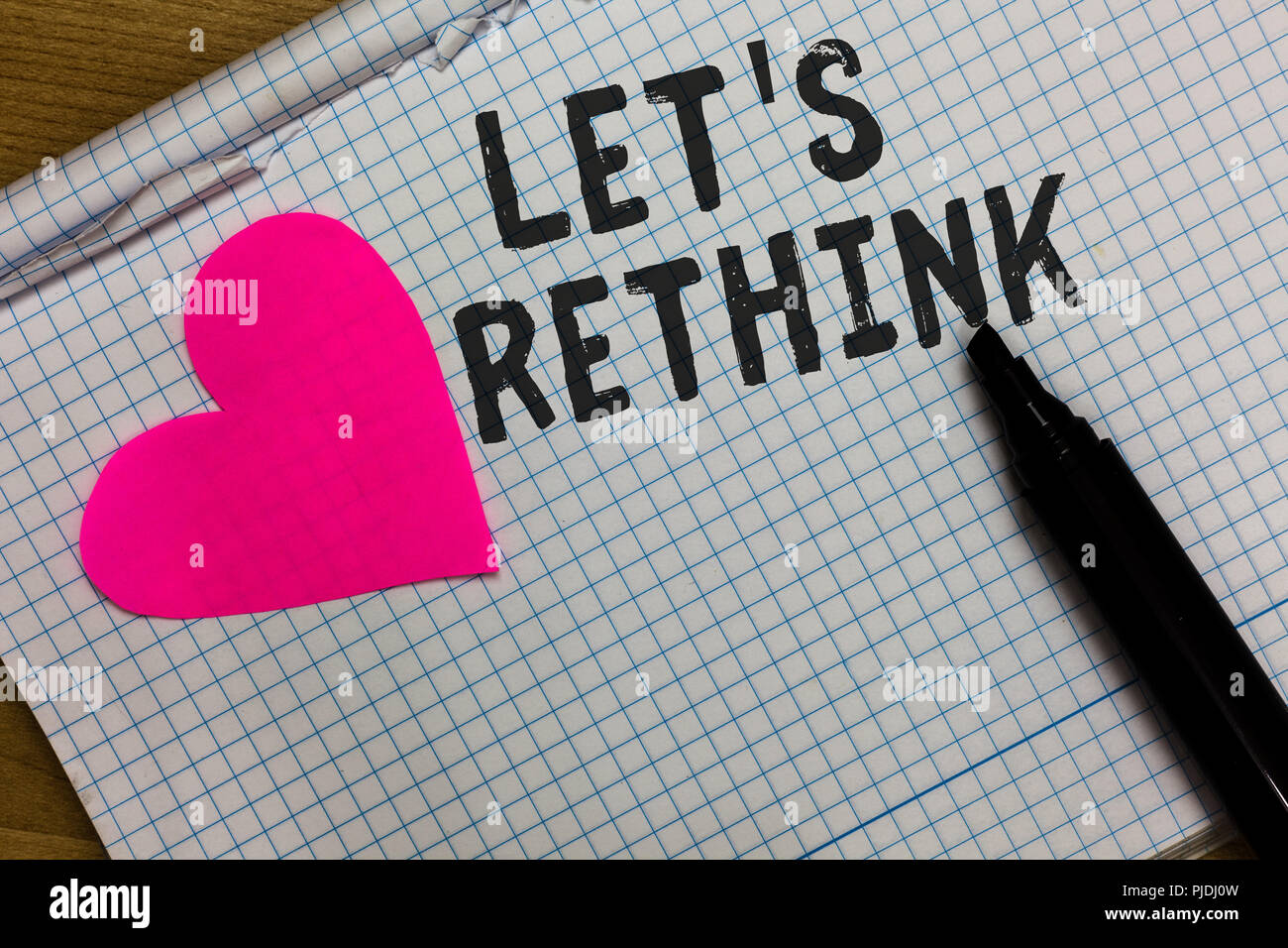 Text sign showing Let s is Rethink. Conceptual photo an Afterthought To ...