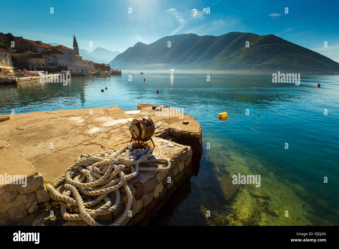 Sunset view perast town hi-res stock photography and images - Alamy