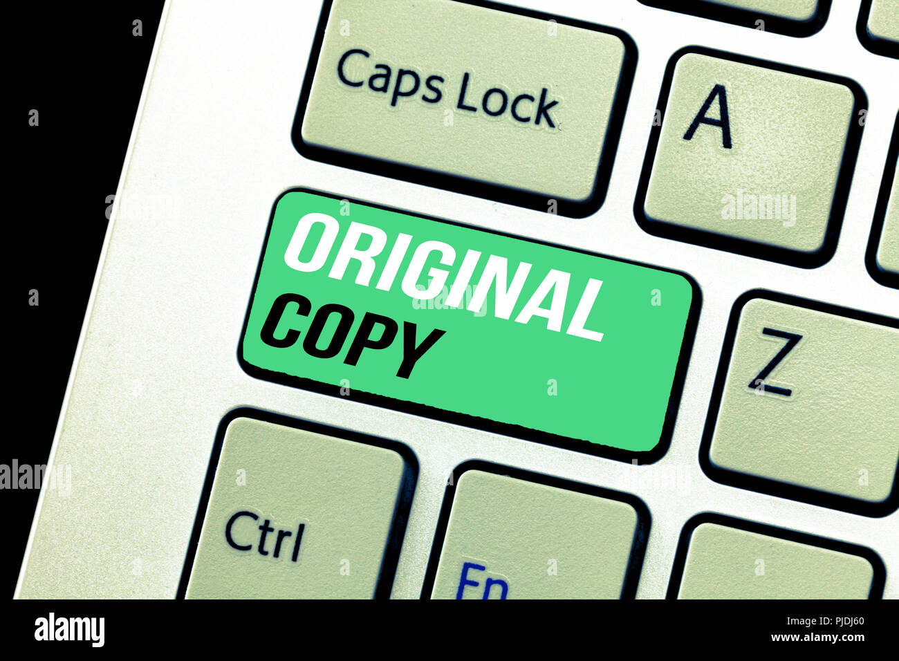 Conceptual hand writing showing Original Copy. Business photo text Main ...