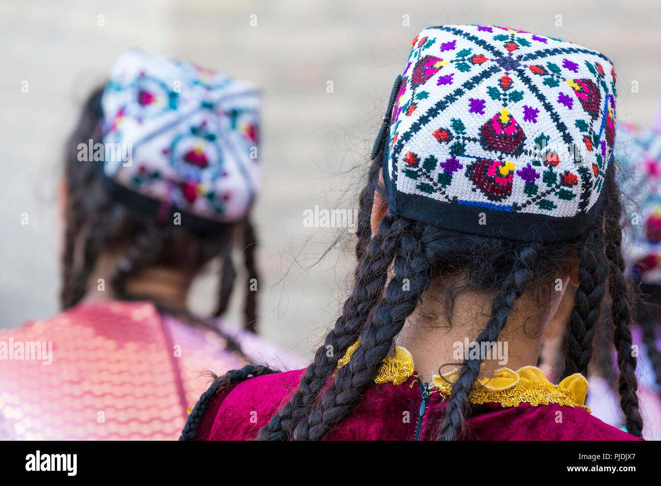 Folk dancers performs traditional dance at local festivals in Khiva ...