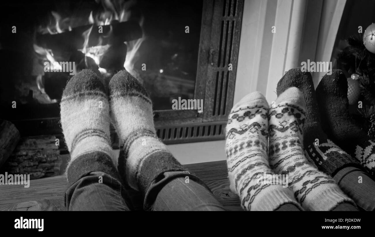 Merry christmas couple man Black and White Stock Photos & Images - Alamy